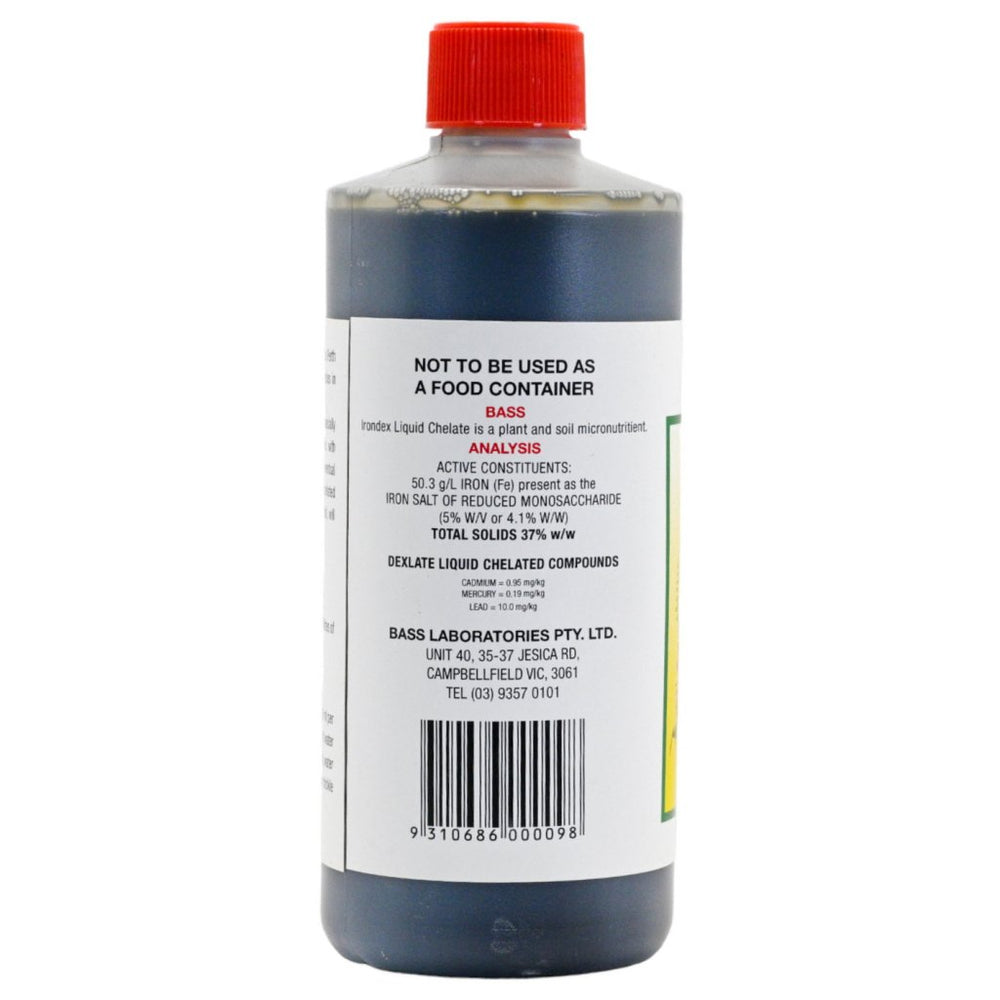 Buy Bass - Irondex Chelated Iron Supplement 500ml Online | Happy Valley ...